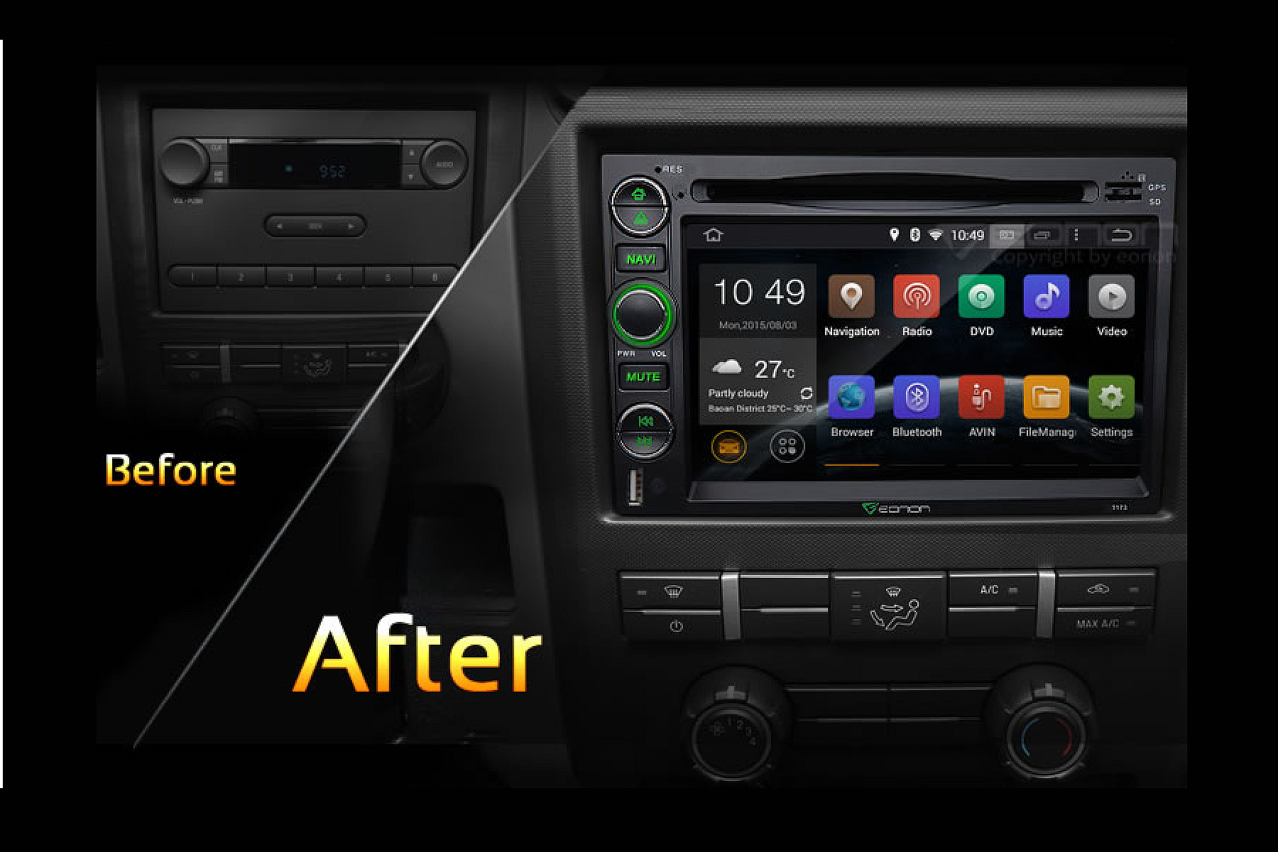 Ford Explorer/Fusion/Mustang/EDGE/Expedition Android Car Stereo Head ...