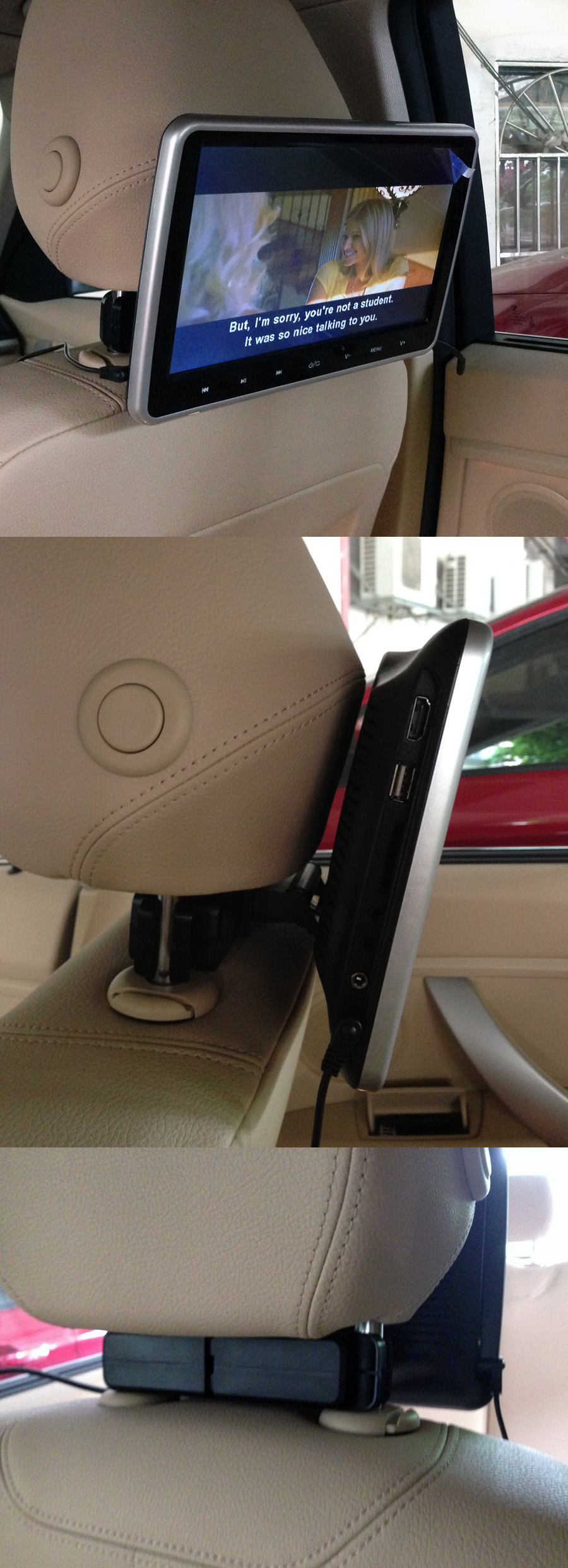 10.1" Car Headrest Monitor with Touch Button