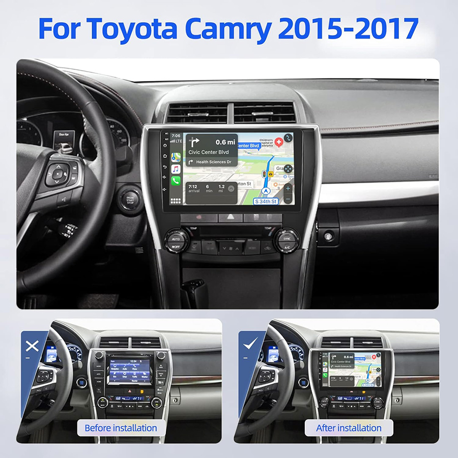 Toyota Camry USA 2015-2017 Radio Upgrade | Aftermarket Stereo & CarPlay